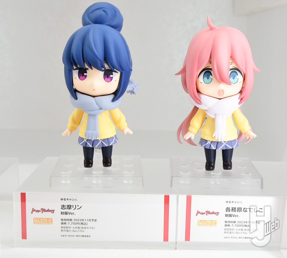 粘土人摇曳露营 各务原抚子&志摩凛 校服版 WF2023S展图repost | Hpoi手办维基